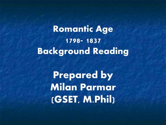Romantic Age | PDF