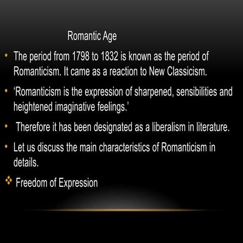 Ppt - The Romantic Age | PPTX