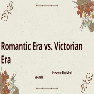 Romantic Era vs Victorian Era .pptx ..... | PPTX