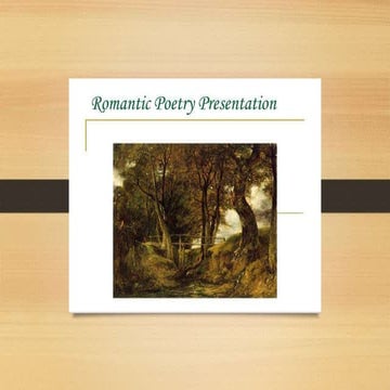 Ppt - The Romantic Age | PPTX