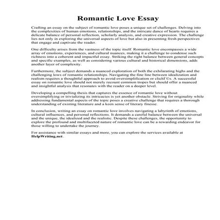 Romantic Love Essay.pdf