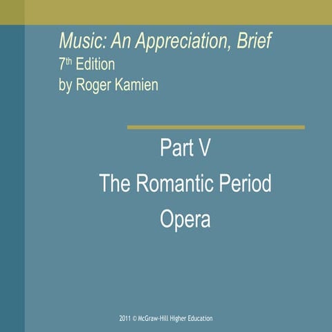 Romantic opera | PPT
