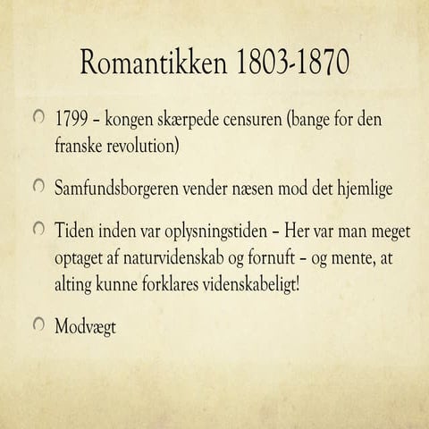 Romantikken | PPT