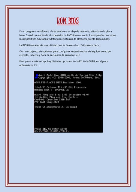Memoria rom bios | PDF
