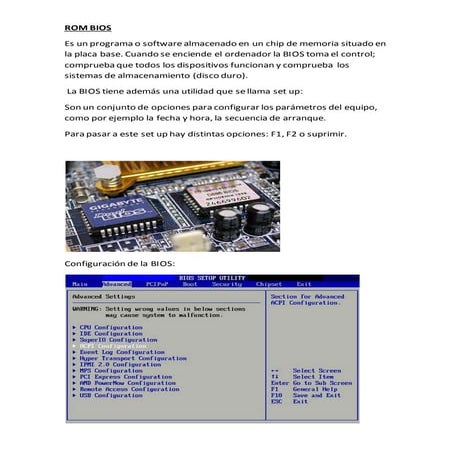 Memoria rom bios | DOCX