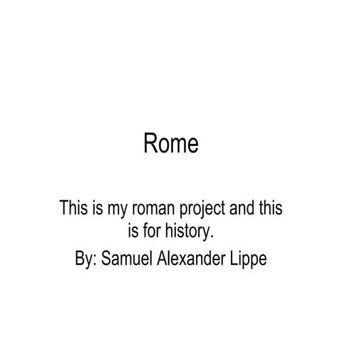 Ancient rome powerpoint | PPTX