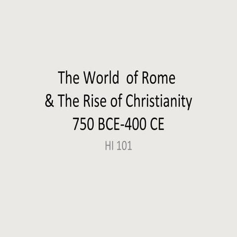 Rome & christianity | PPT