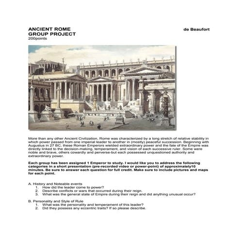 Ancient Rome group project | DOC