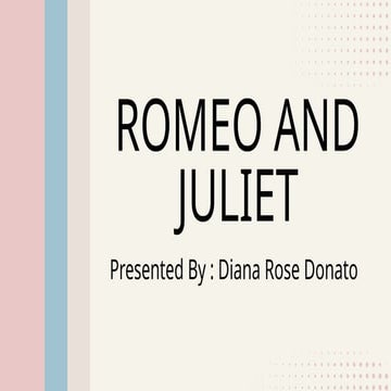 Romeo and Juliet story and literary elements | PPT