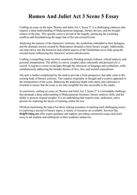 Act 3 Scene 5 Romeo And Juliet Essay.pdf