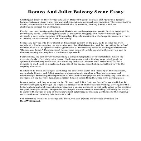 Romeo And Juliet Balcony Scene Essay.pdf