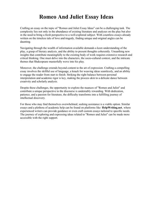 Romeo And Juliet Balcony Scene Essay.pdf | Fiction | Books and Literature