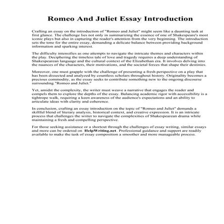 Romeo And Juliet Essay Introduction.pdf