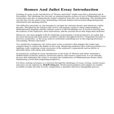 Romeo And Juliet Essay Introduction.pdf