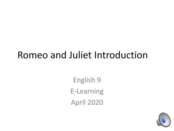 Romeo and Juliet story and literary elements | PPT