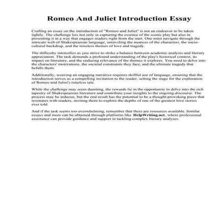 Introduction To Romeo And Juliet Essay.pdf