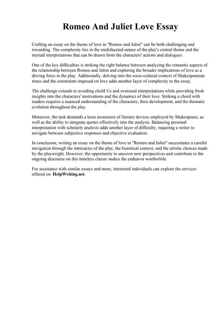 Conclusion For Romeo And Juliet Essay.pdf