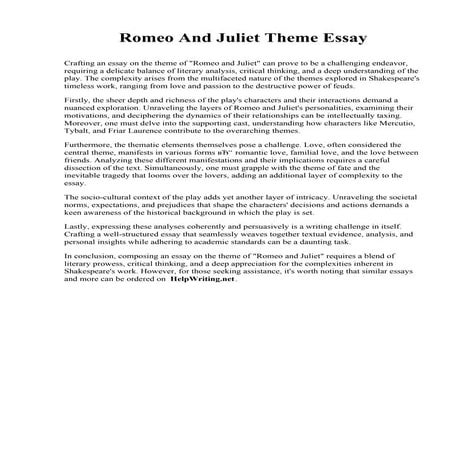 Romeo And Juliet Theme Essay.pdf