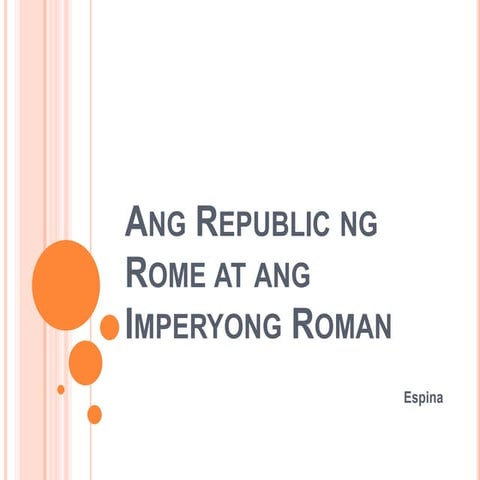 ROMAN REPUBLIC | PPT