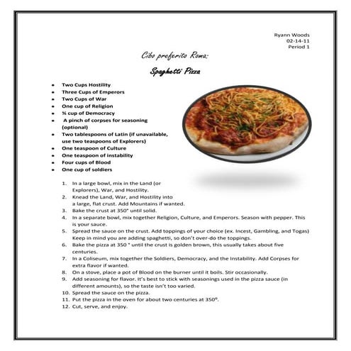 Rome recipe | PDF