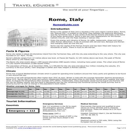 Rome travel guide-print | PDF