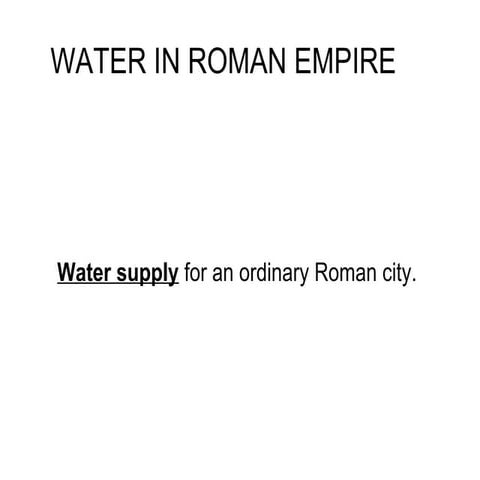 Rome water supply | PPT
