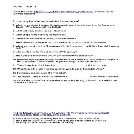 Rome webquest 2 | PDF