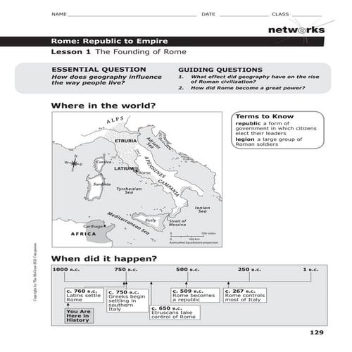 Rome workbook lessons 1 4 | PDF