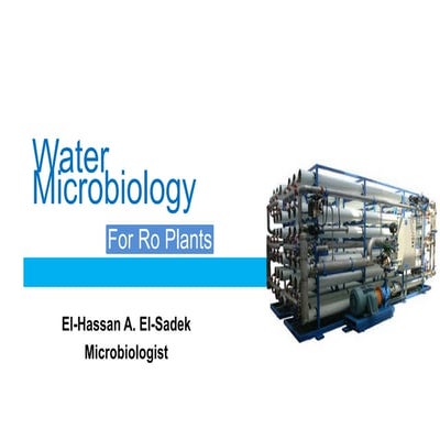 Water microbiology for reverse osmosis plants | PPTX