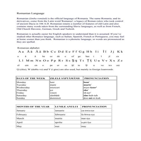 Learn Romanian Language | DOC