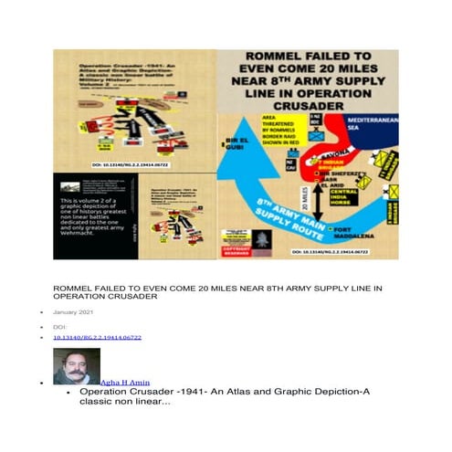ROMMEL FAILED TO EVEN COME 20 MILES NEAR 8TH ARMY SUPPLY LINE IN OPERATION CRUSADER | PDF