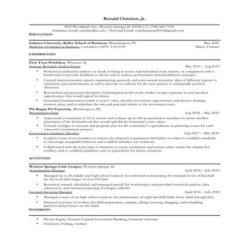 Ronald Christian Resume | PDF