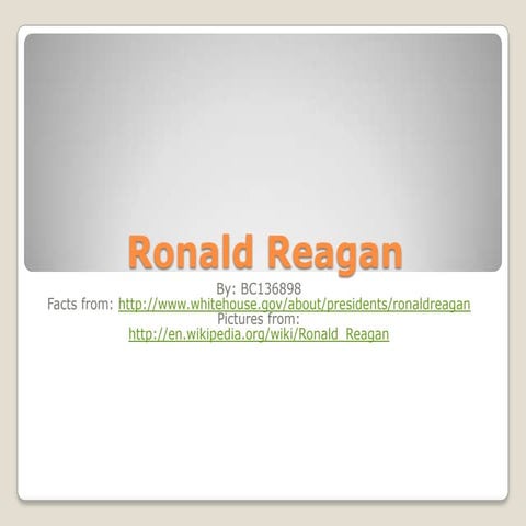 Ronald reagan | PPTX