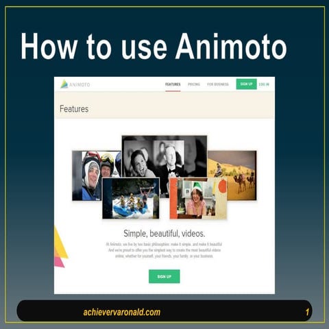 How To Use Animoto | PPT