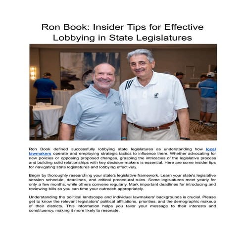 Ron Book_ Insider Tips for Effective Lobbying in State Legislatures.pdf