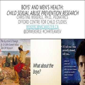 Wekerle-Ron Joyce Centre Grand Rounds-Boy's and men's health: Child ...