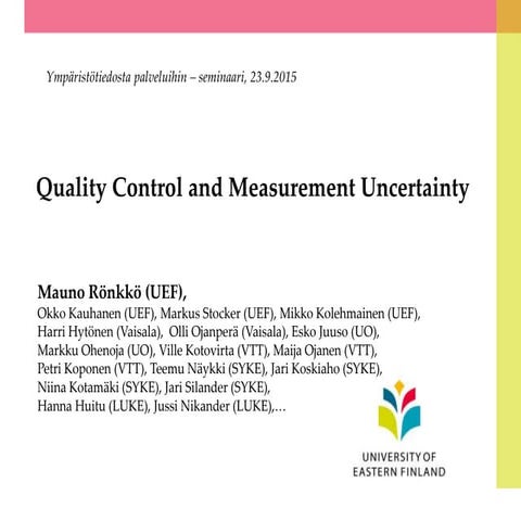 Quality Control and Measurement Uncertainty | PDF