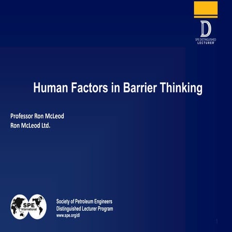 Human Factors in Barrier Thinking | PPTX