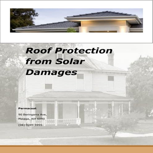 Roof protection from solar damages | PDF