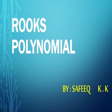 Rooks polynomial | PPT