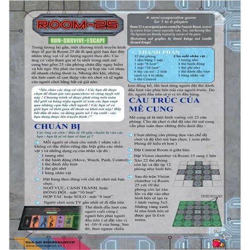 [BoardgameVN] Luật chơi Room-25 | PDF