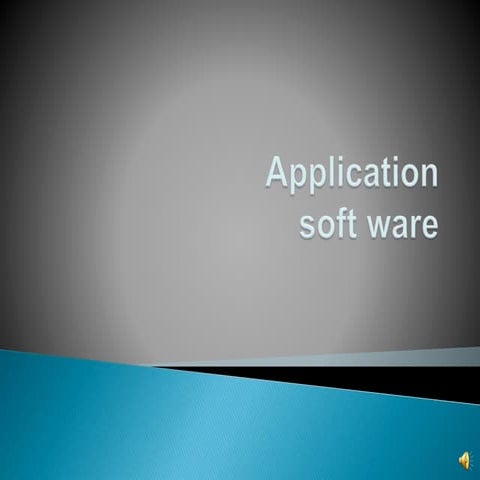 application software | PPTX | Computer Software and Applications ...