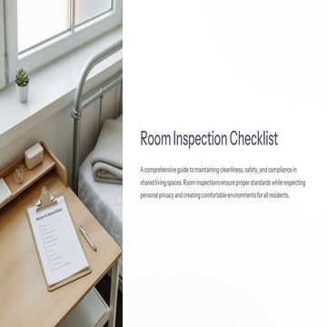 Room Inspection Checklist with eAuditor Audits & Inspections | PDF