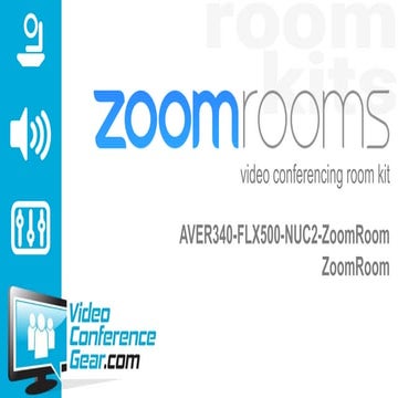 Zoom Rooms kit featuring the AVer CAM340 and Revolabs UC FLX500 | PPT