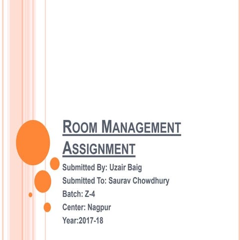 Frankfinn Hospitality Room Management Assignment Task 1 | PPTX