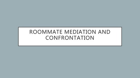 The Ultimate Roommate Conflict Toolkit 3 | PPT
