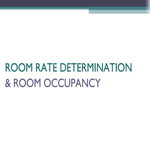 Room rate.determination | PPT