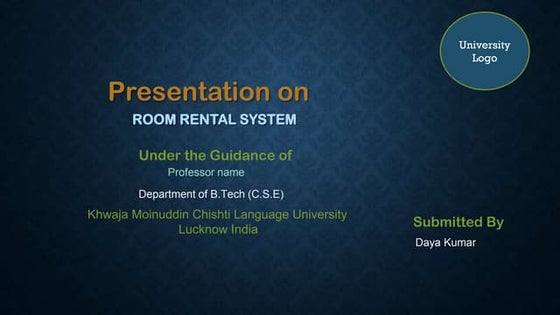 House Rental Management System Presentation | PPT