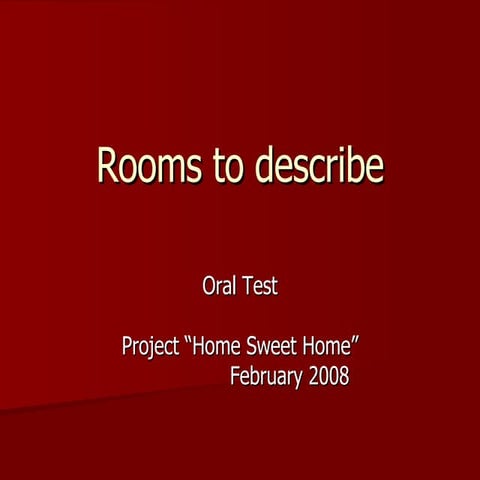 Rooms To Describe | PPT