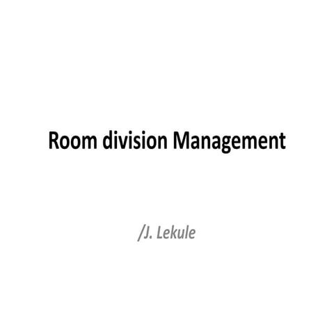 ROOMS DIV. MGMT - OCCUPANCY PERCENTAGES.ppt